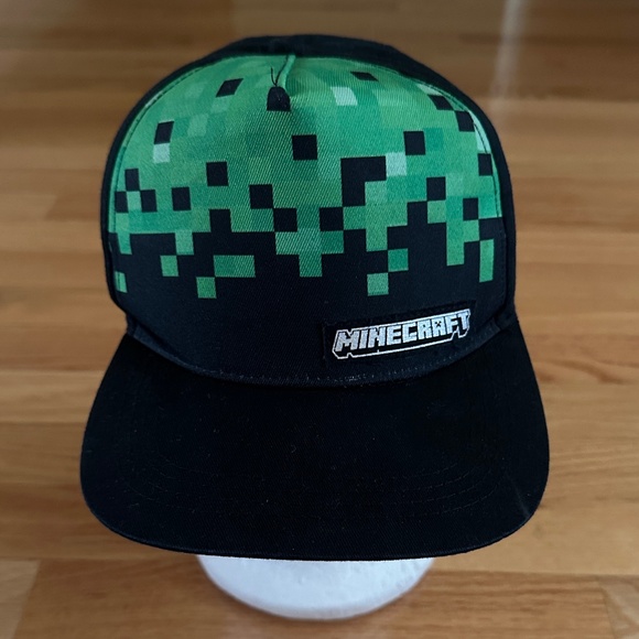 Minecraft | Accessories | Minecraft Boys Snapback Cap Hat Black Green ...